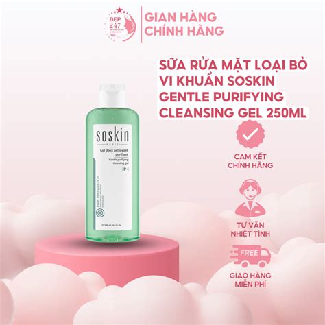 KÈm QuÀ TẶng Sữa Rửa Mặt Loại Bỏ Vi Khuẩn Soskin Gentle Purifying