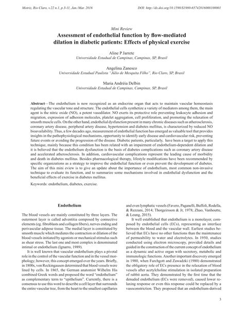 Pdf Assessment Of Endothelial Function By Flow Mediated Dilation In