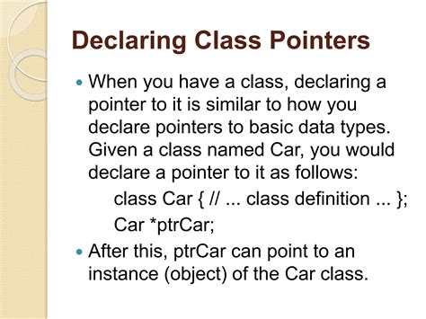 C Class And Object Pointer In C Programming Language Pptx