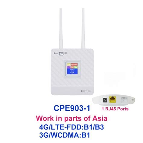 4G LTE CPE Wifi Router Broadband Unlock 3G Modem Mobile Hotspot WAN LAN Port Dual External