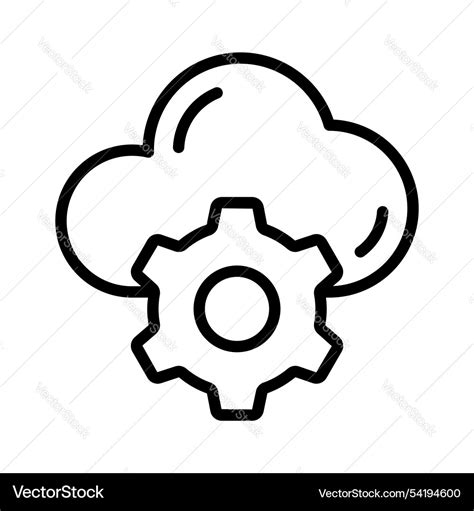 Cloud Setting Royalty Free Vector Image Vectorstock