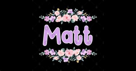 Purple Flower Matt Name Label Purple Flower Matt Name Label Sticker Teepublic