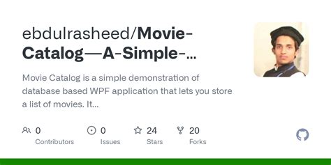 Github Ebdulrasheedmovie Catalog A Simple Mvvm Based Wpf Application With Sql Database