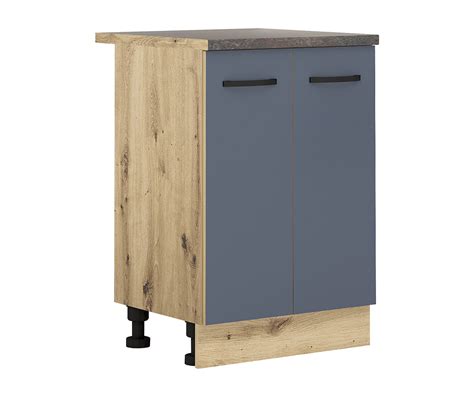 Долен кухненски шкаф за мивка Лорен B68 60 см Mdf Син мат Артизан Мебели Венус