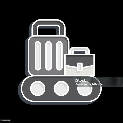 아이콘 컨베이어 벨트 공항 기호와 관련이 있습니다 광택 스타일 심플한 디자인 일러스트레이션 검색에 대한 스톡 벡터 아트 및 기타 이미지 Istock