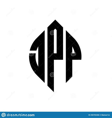 Design Du Logo De La Lettre Circulaire Jpp Avec Forme Circulaire Et