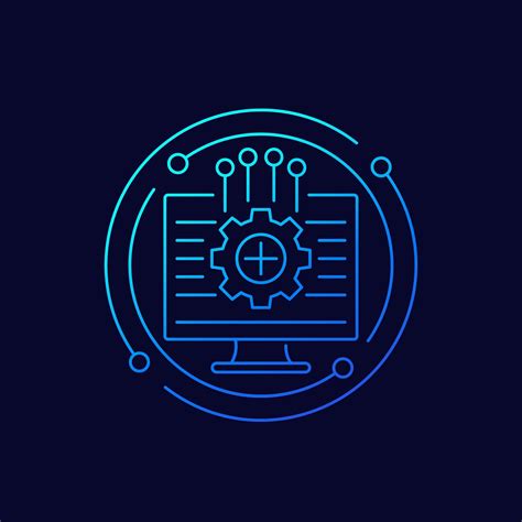 Framework Line Icon On Dark 1631608 Vector Art At Vecteezy