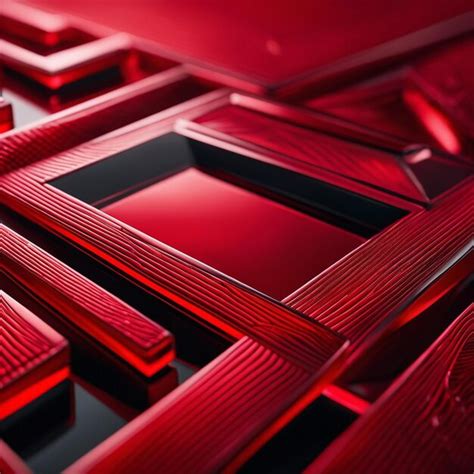 Premium Ai Image Red Rectangle Shaped Abstract Background