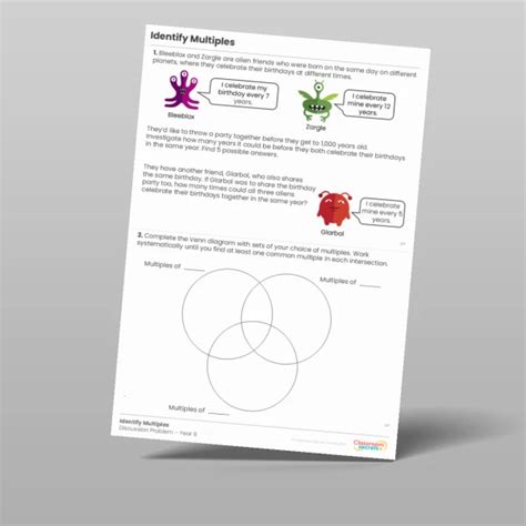 year 6 identify multiples discussion problem resource classroom secrets