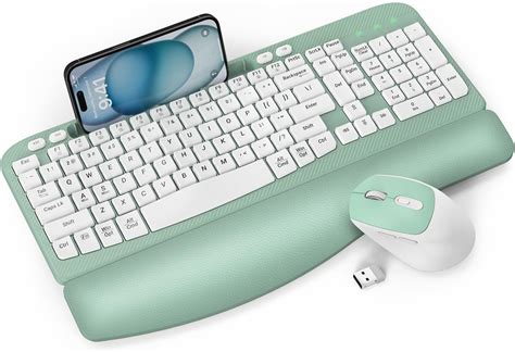 Wireless Keyboard And Mouse Combo Eayblly Wave Keys Wireless Ergonomic Keyboard