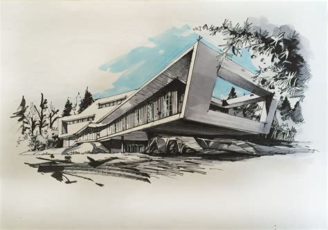 建筑手绘作品集 空间 建筑设计 冯帆1 原创作品 站酷 Zcool