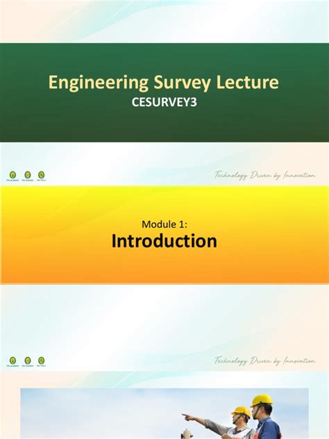 Module 01 Introduction To Engineering Surveying Pdf