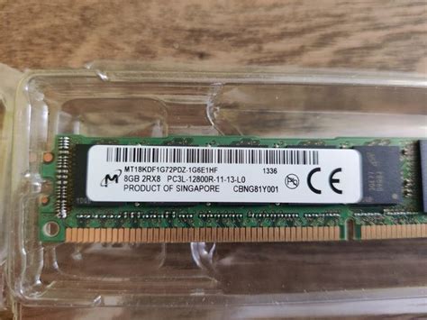 8gb Crucial By Micron Ecc Memory Server Ram Ddr3 1600mhz 240pin For Sale In Dublin From Derek186