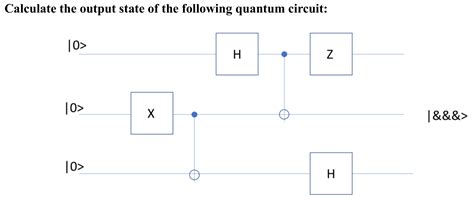Solved Calculate The Output State Of The Following Quantum Chegg Com