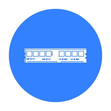 Ram Icon In Black Style Isolated On White Background Personal Computer Symbol Stock Vector