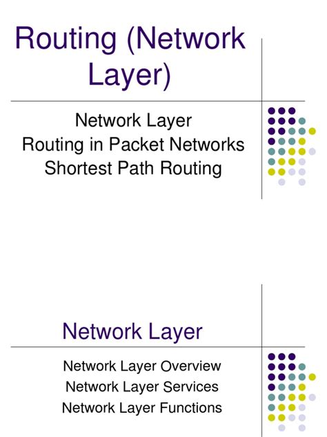 Network Layer Routing In Packet Networks Shortest Path Routing Download Free Pdf Routing