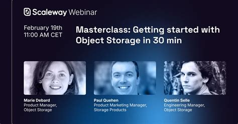 Webinar Objectstorage Cloud Scaleway