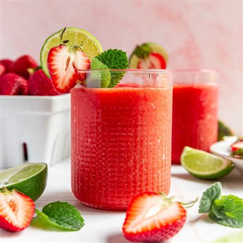 Strawberry Daiquiri Mocktail Easy And Healthy At Elizabeths Table