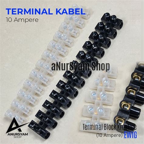 Jual Terminal Kabel 2 Pin Ewig Terminal Block Krustine Sambungan Kabel 3a Putih Kota
