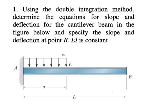 Solved Using The Double Integration Methoddetermine The