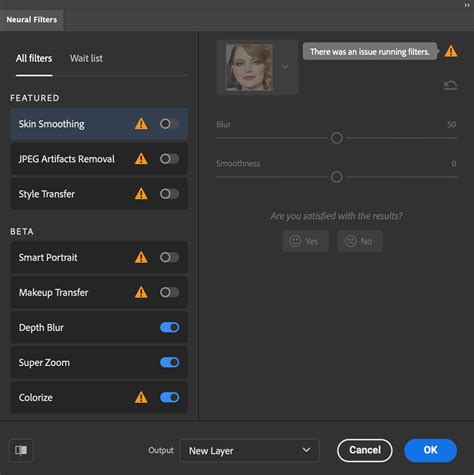 photoshop neural filters instant error adobe community 12165228