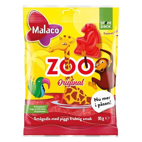 Malaco Zoo Monkeys Classic Swedish Fruit Candy 95g Bag Etsy