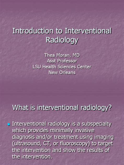 Introduction To Interventional Radiology Pdf Interventional