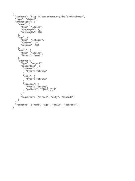 Json Schema To Be Used For Validator Pdf