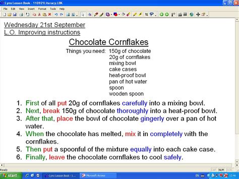 Writing A Set Of Instructions Ks At Lori Allan Blog