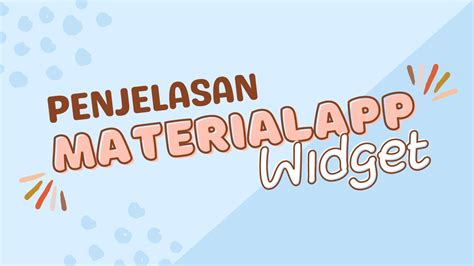 10 Penjelasan Materialapp Widget Flutter Flutter Tutorial Fundamental Indonesia