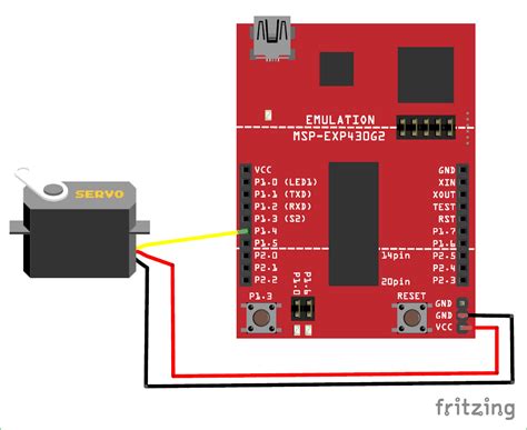 Microservo Arduino Circuit Diagram