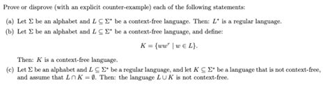 solved prove or disprove with an explicit counter example