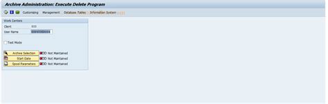 cra2 sap tcode pp archiving delete work centers