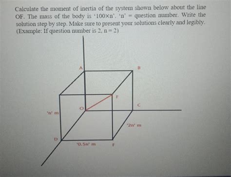 Calculate The Moment Of Inertia Of The System Shown Chegg