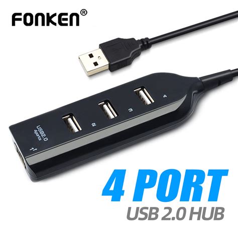 4 Port USB Hub Mouse Keyboard USB Splitter 4 Plug Grandado