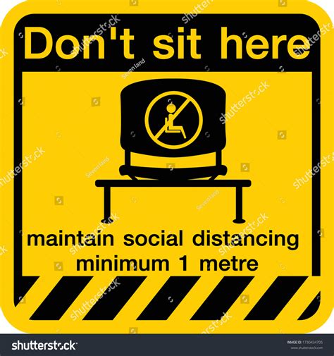 Please Do Not Sit Here Prevent Stock Vector Royalty Free 1730434705 Shutterstock