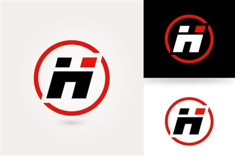 Premium Vector H Letter Logo Design With Circle Template