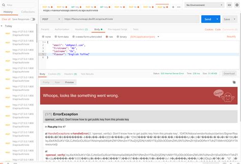 Laravel Opensslverify Dont Know How To Get Public Key From This Private Key On Production