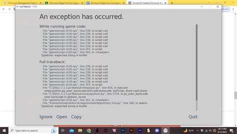 Bug Report An Exception Has Occurred Error · Issue 622 · Just
