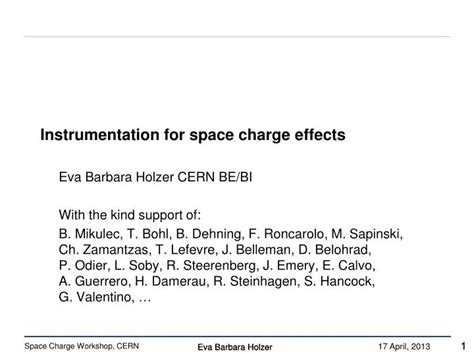 Ppt Instrumentation For Space Charge Effects Powerpoint Presentation