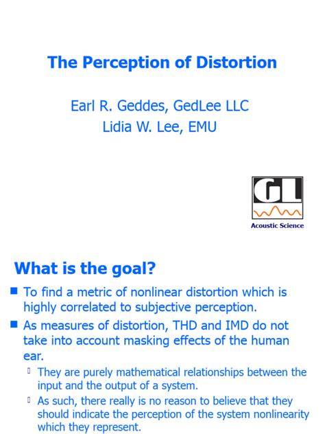 Distortion Perception Pdf