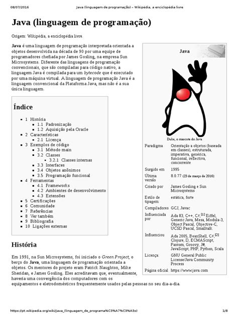 Java Linguagem De Programação Pdf Pdf Java Linguagem De Programação Plataforma Java
