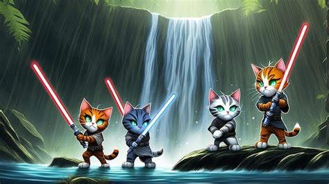 Premium Photo Lightsaber And The Cat