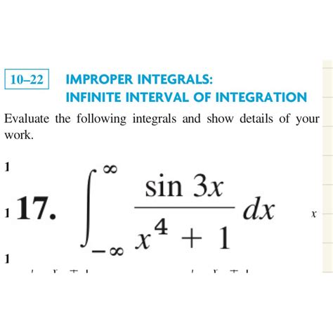 solved improper integrals infinite interval of