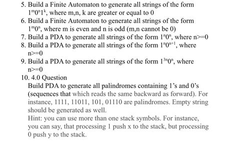 Solved 5 Build A Finite Automaton To Generate All Strings