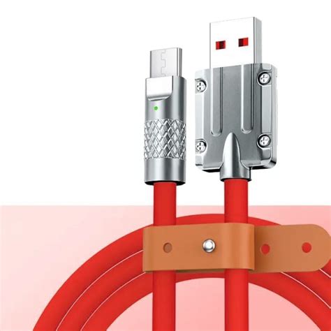 W A Super Fast Android Charger Zinc Alloy Liquid Silicone Cable Fast Charging Usb Cable