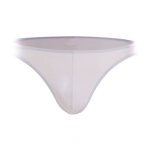 Mens Sexy Ice Silk Breathable Thin Low Waist Traceless Underwear Briefs