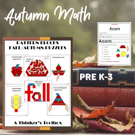 Autumn Fall Pattern Block Mat Printables Worksheets Etsy
