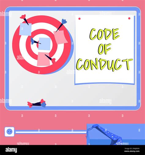 Conceptual Display Code Of Conduct Internet Concept Ethics Rules Moral Codes Ethical Principles