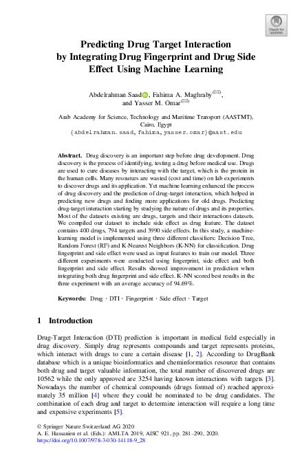 Pdf Predicting Drug Target Interaction By Integrating Drug